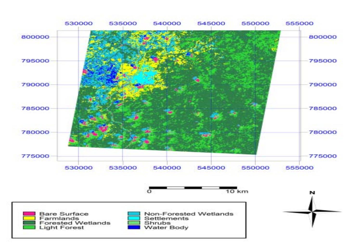 Land use / land cover map of abeokuta in 1972: source