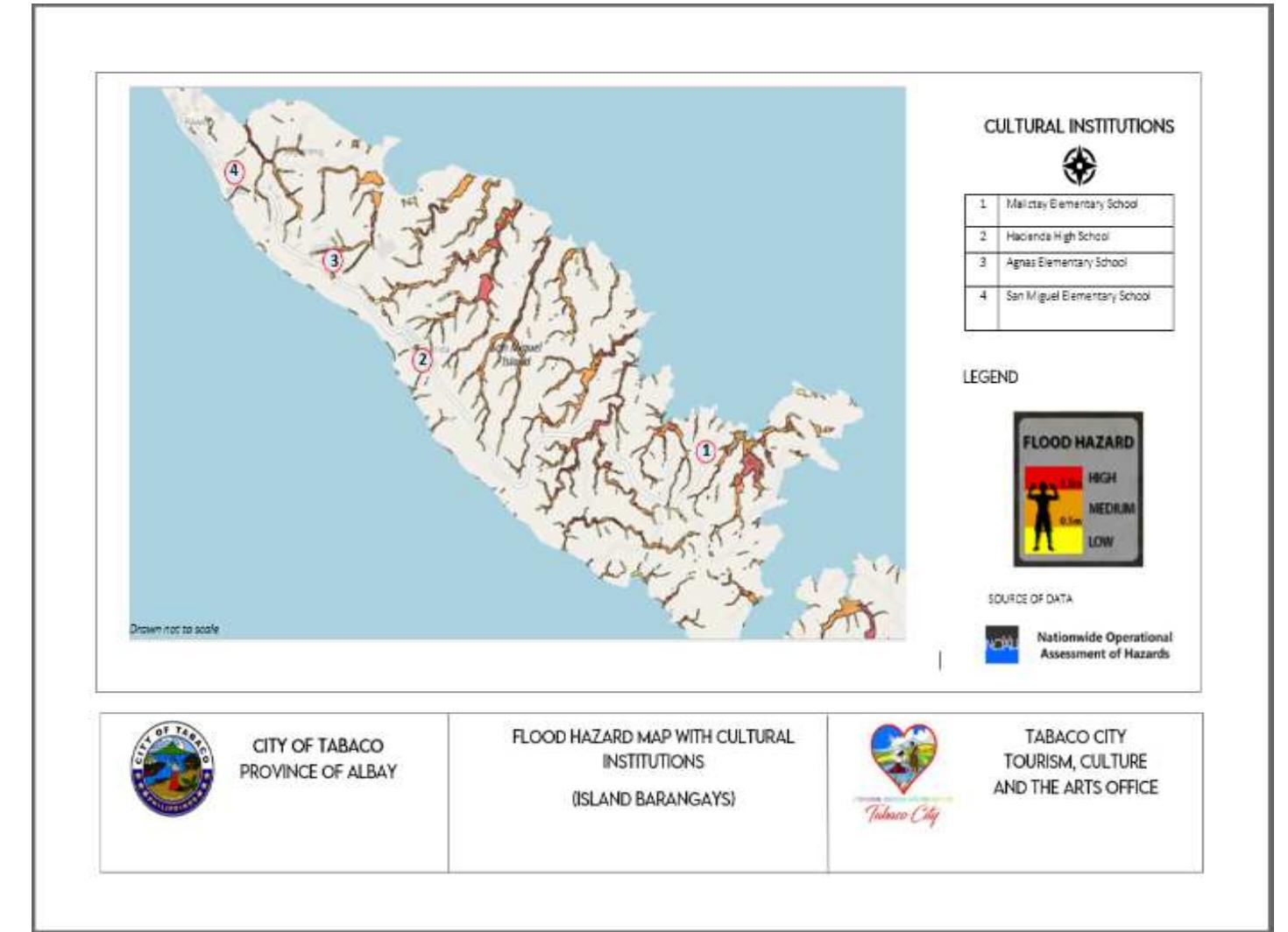 Landslide map showing the critical facilities source of