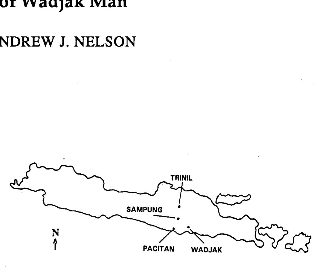Java, indonesia, showing location of the sites mentioned in