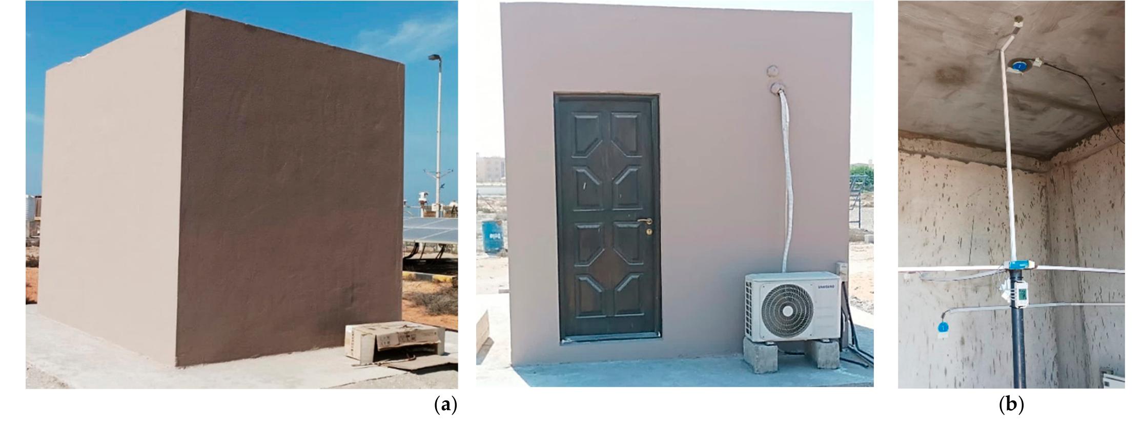 Pictures showing the exterior and interior of the pilot test