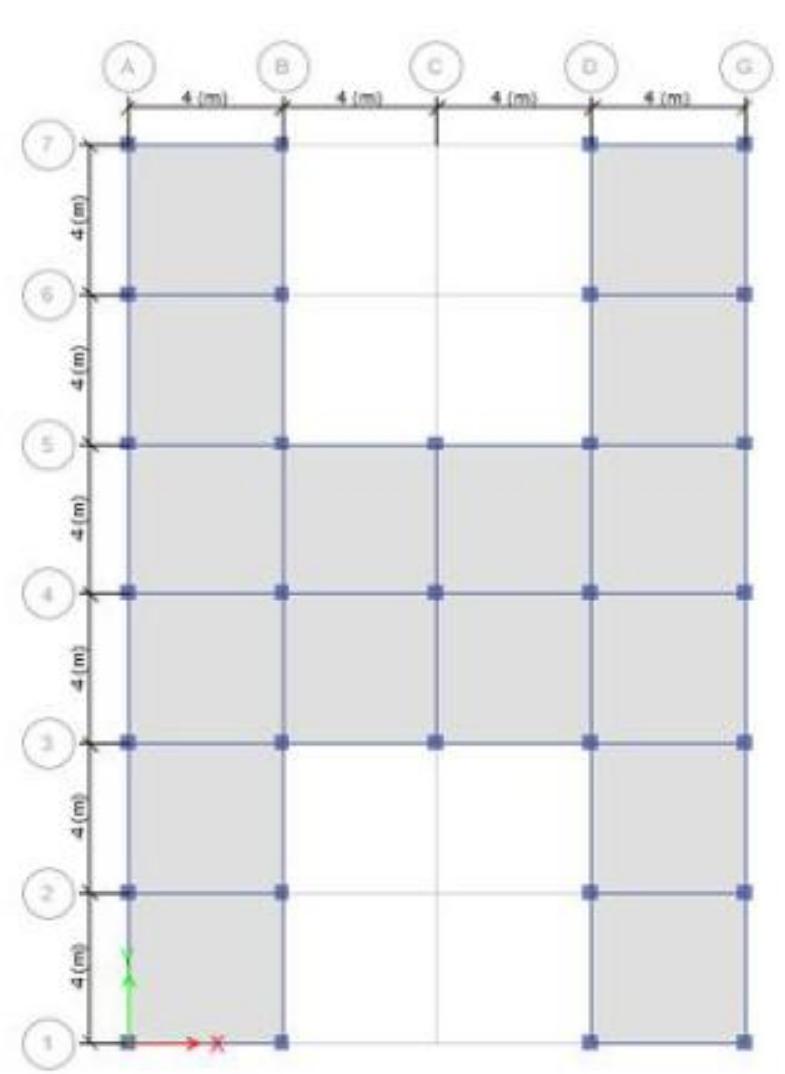 Plan of regular building fig 3: plan of h shaped building