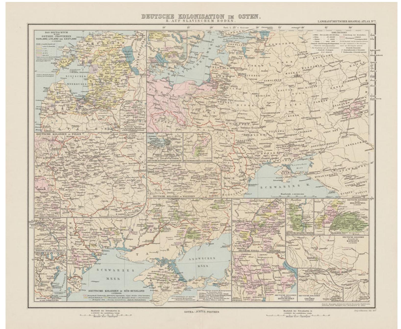 Map of ‘german colonisation in the east. on slavic soil’, in