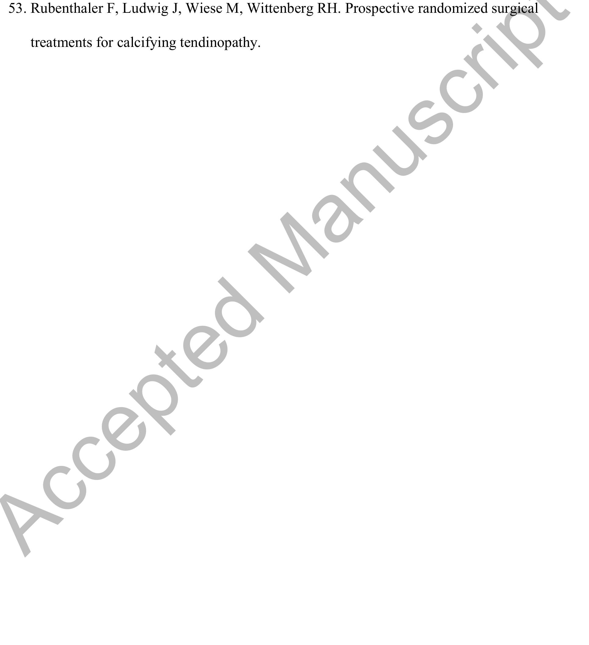 Table 1 - Calcific tendinopathy of the rotator cuff: a
