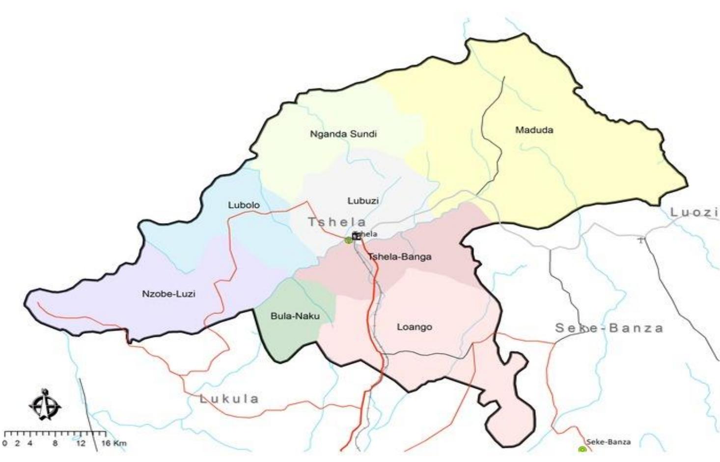 Map 4. administrative map of the territory of tshela