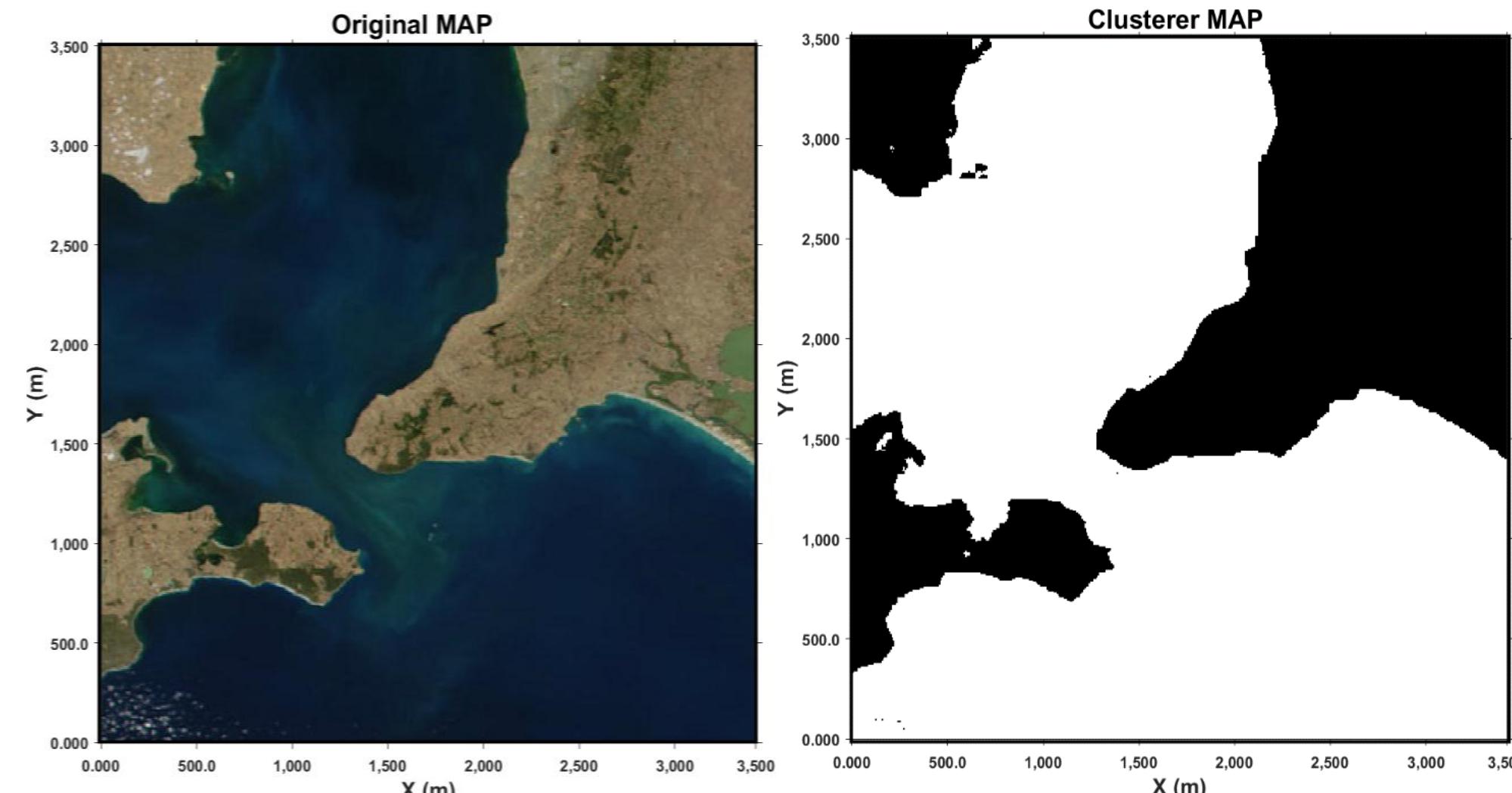 Ee fig.4. the original and clustered map selected for