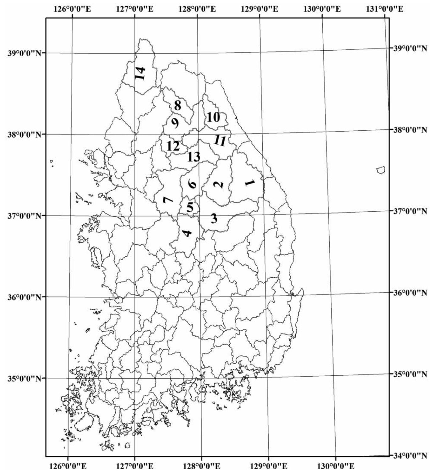| study area map (while the numbers in the figure denote the