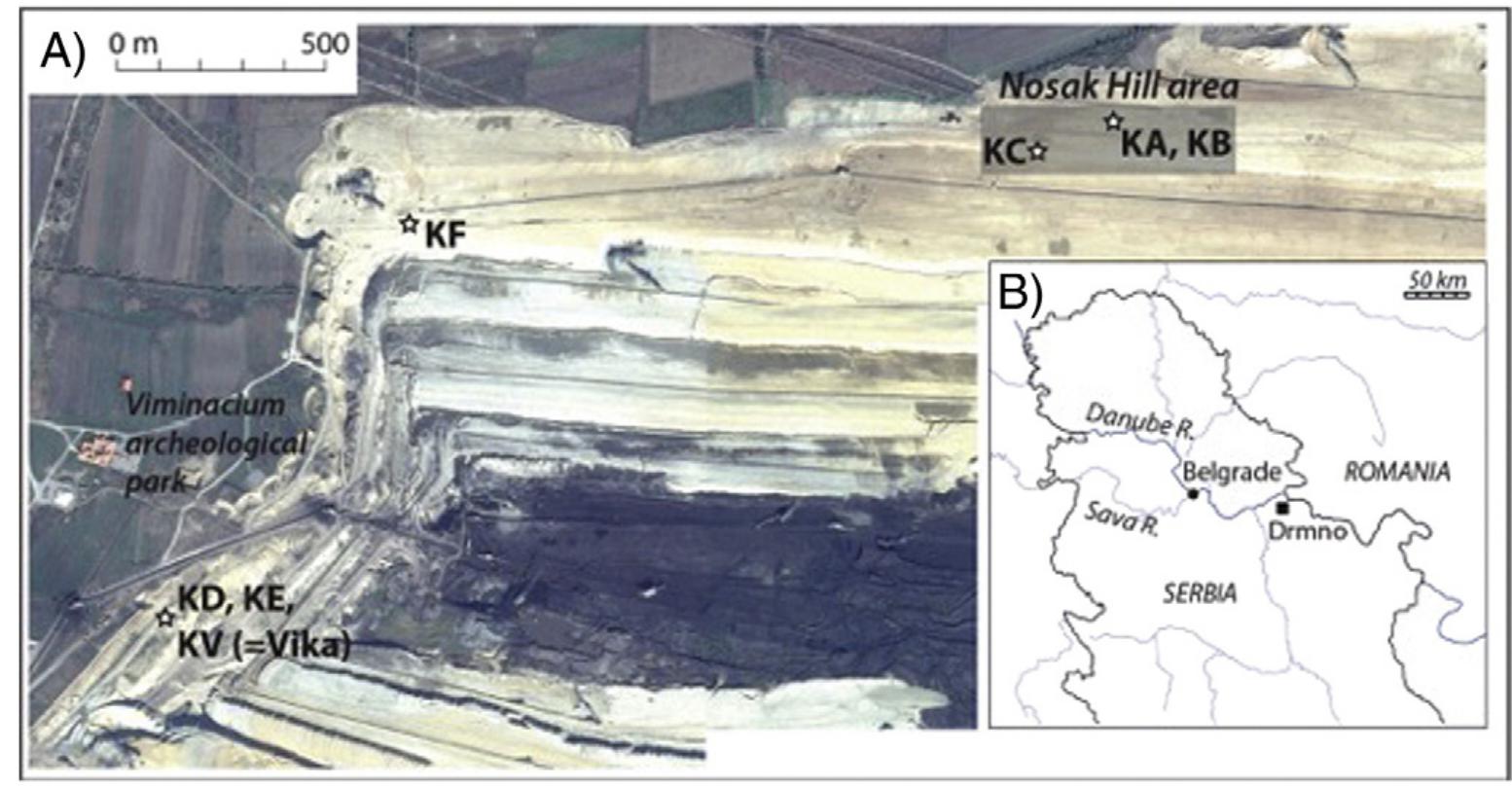 1. (a) google earth map (2013) of the drmno open-pit coal