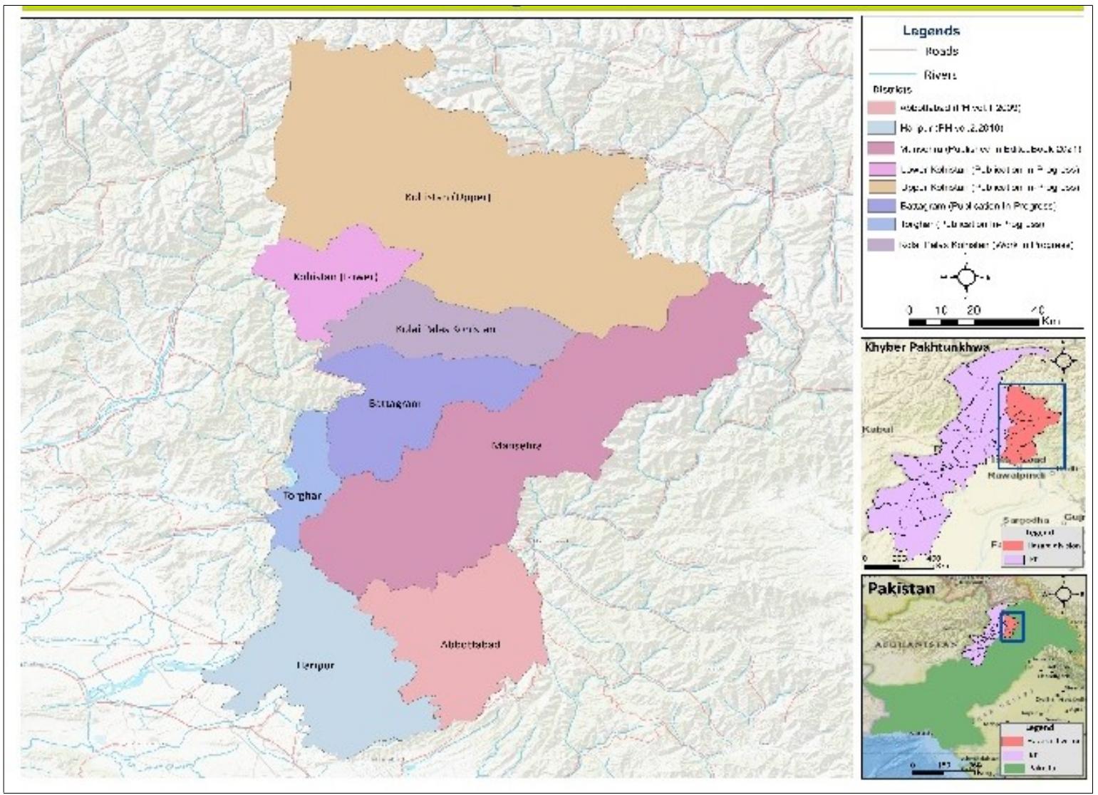 Geographical location of hazara region
