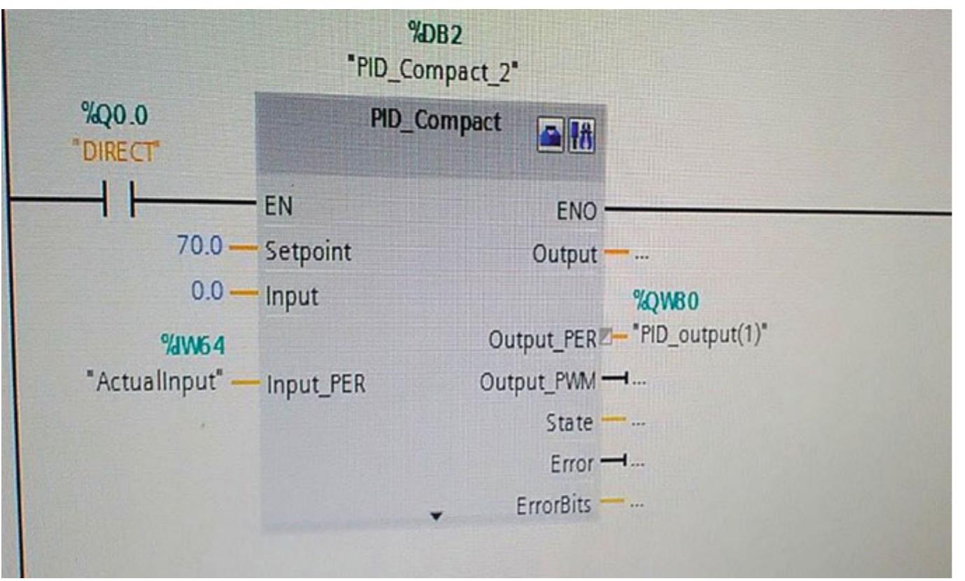 Pid ladder logic on the tia portal