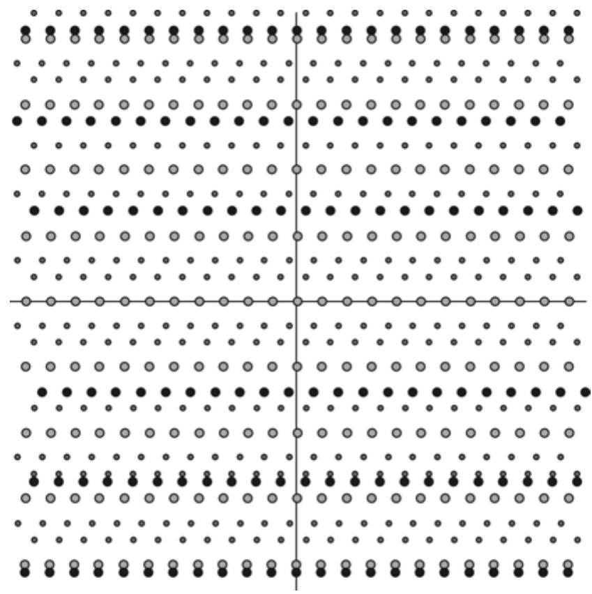 Scheme of the diffraction pattern of mg>b11, (b = sn, ge).