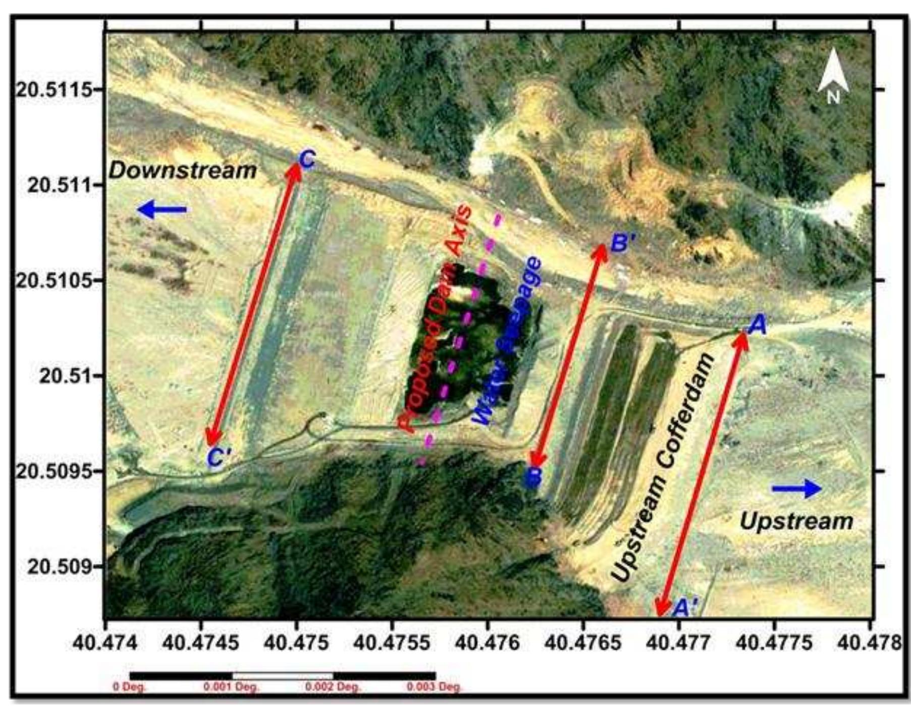Location map of the surveyed shallow seismic refraction