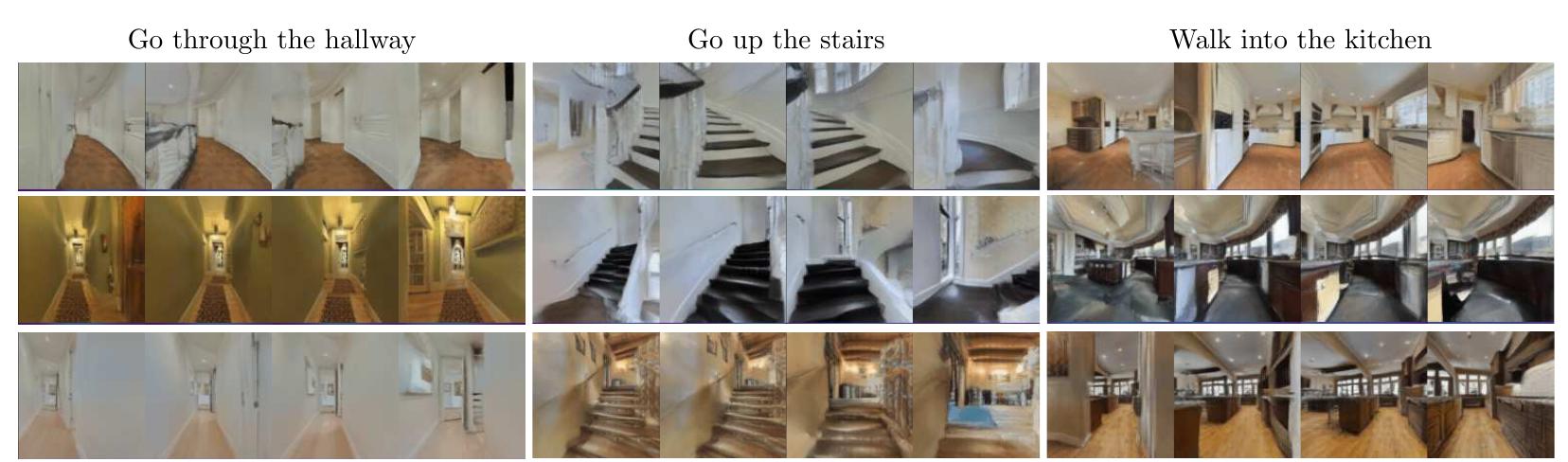 Text conditional 3d scene generation using gaudi (one sample