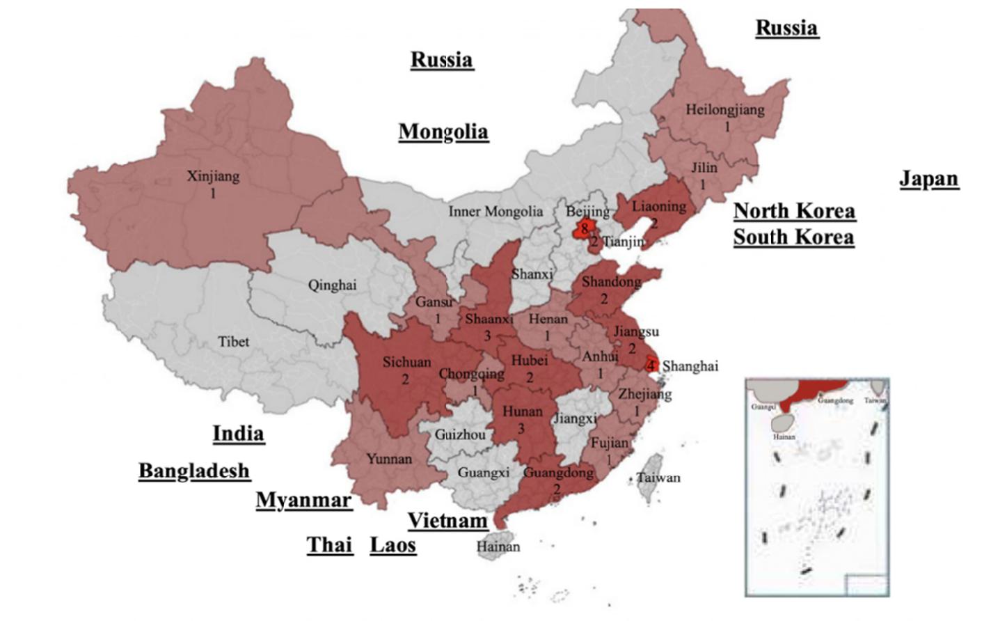 Map of china’s dfc universities