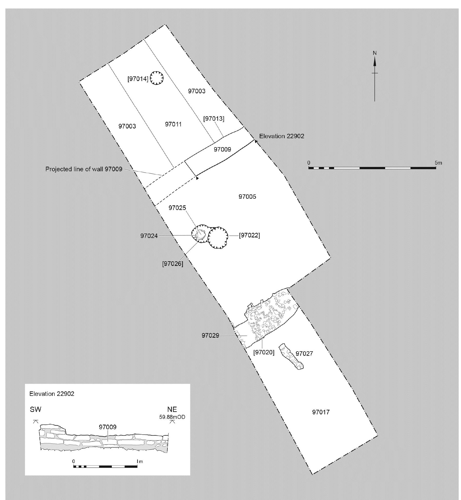 Trench plan (drawing by john vallender, © historic england)