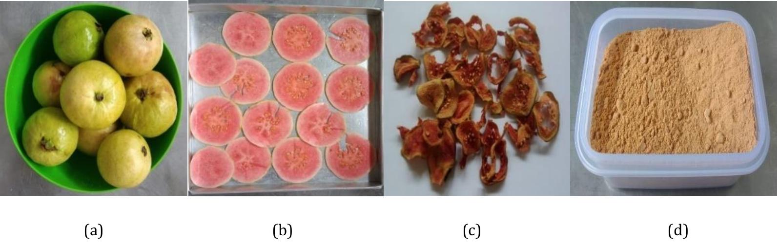 Gambar 1. bahan baku jambu biji merah (a) jambu biji merah,