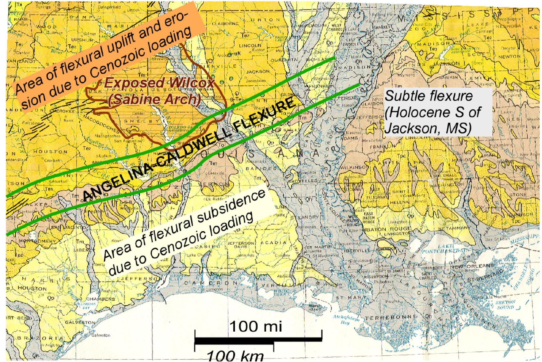 Surface geology, northern gulf of mexico basin (from king