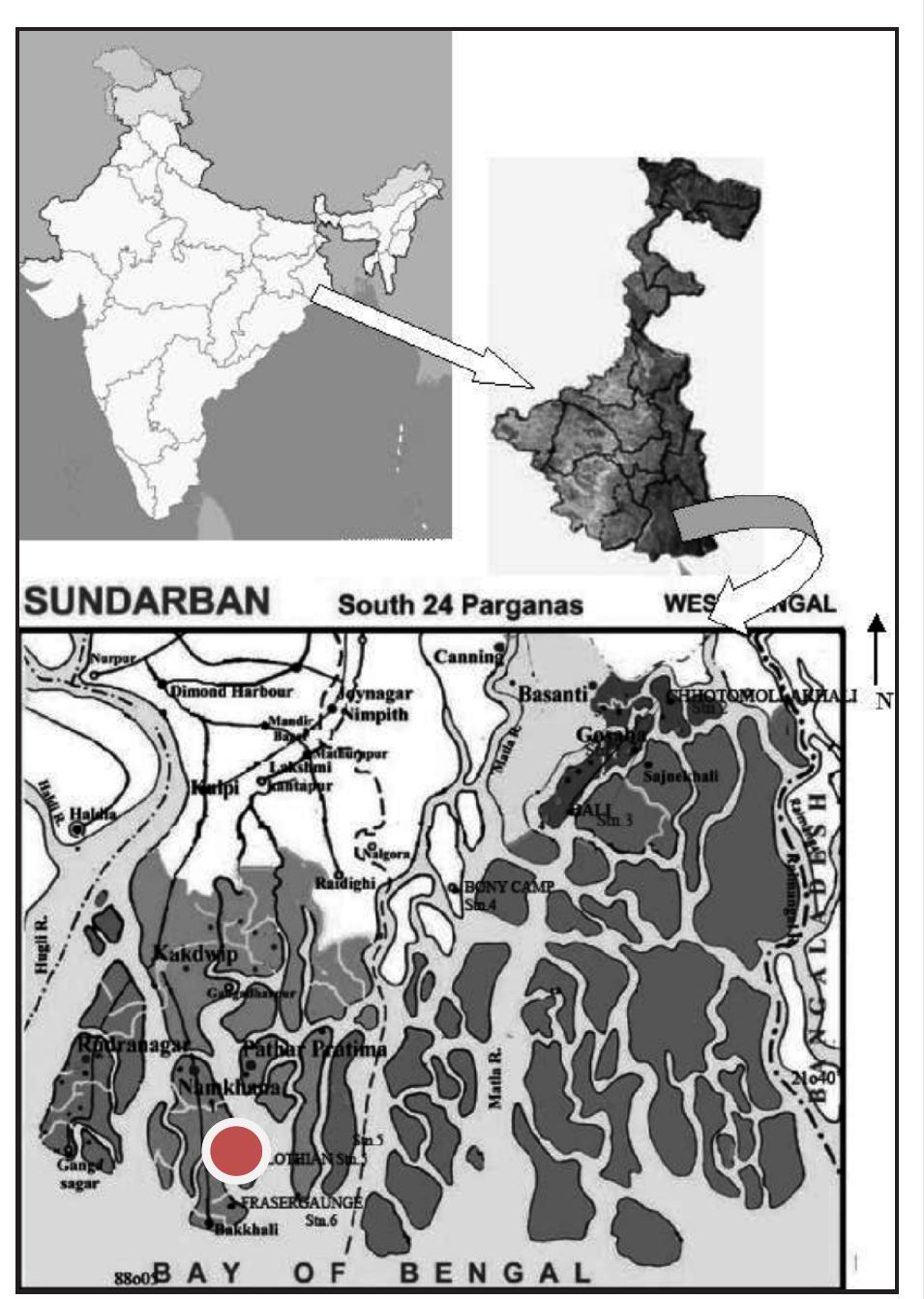 A: map of sundarbans biosphere reserve- a world heritage
