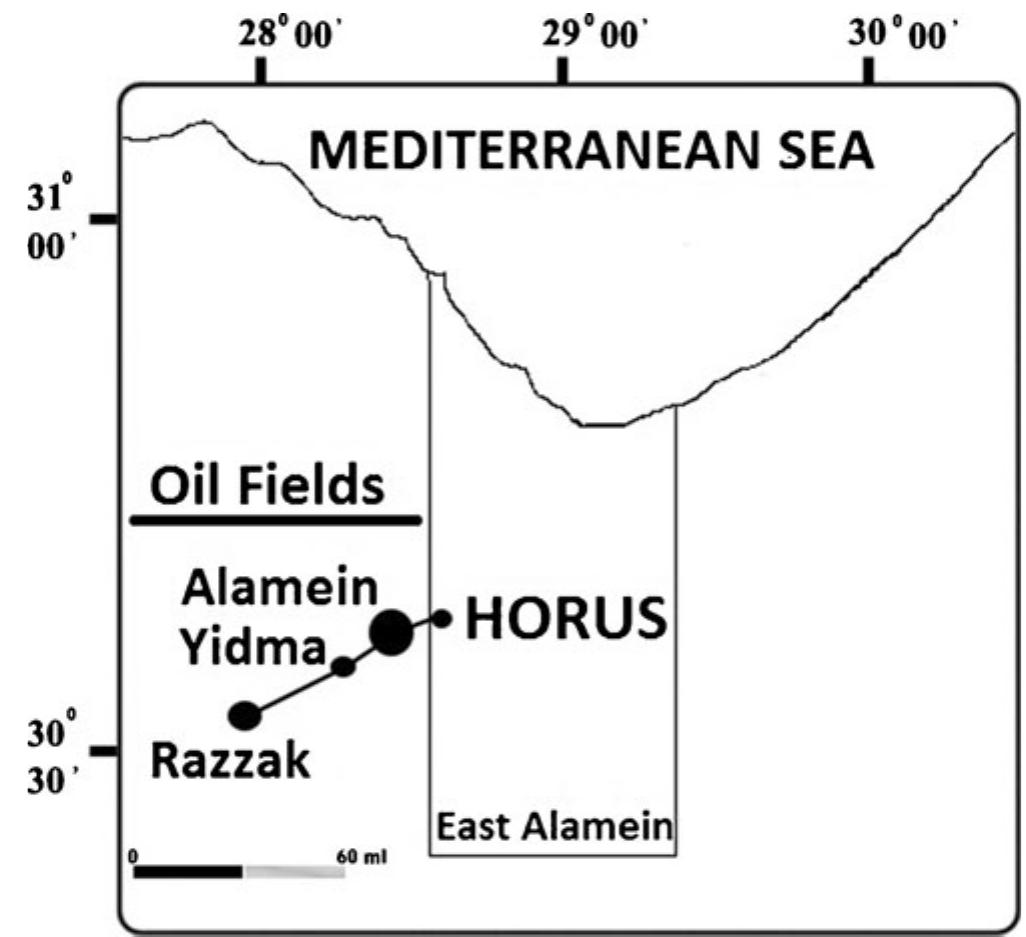 Horus field location map (egyptian general petroleum cor-