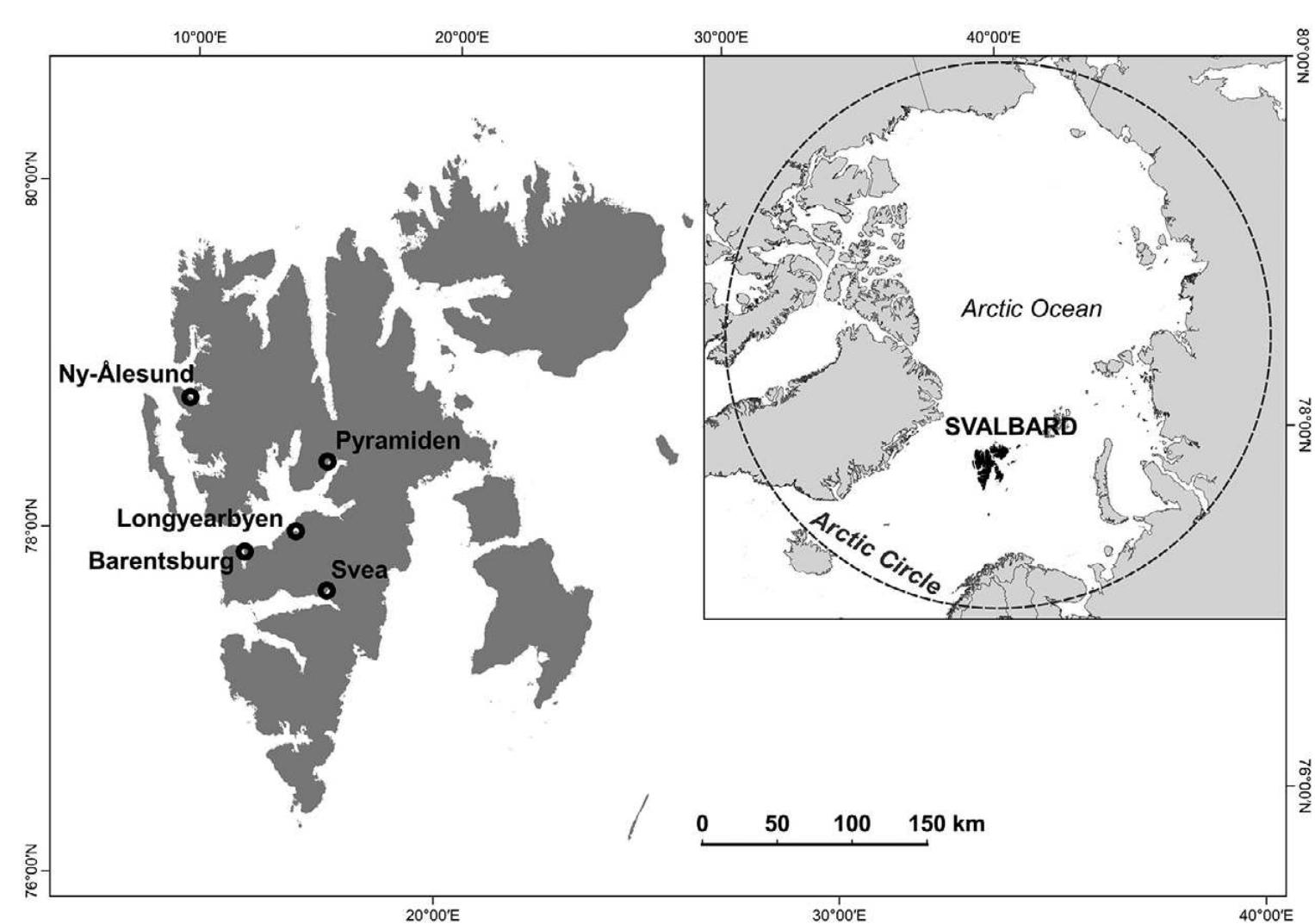 1 location map of svalbard. drawn by christian fohringer