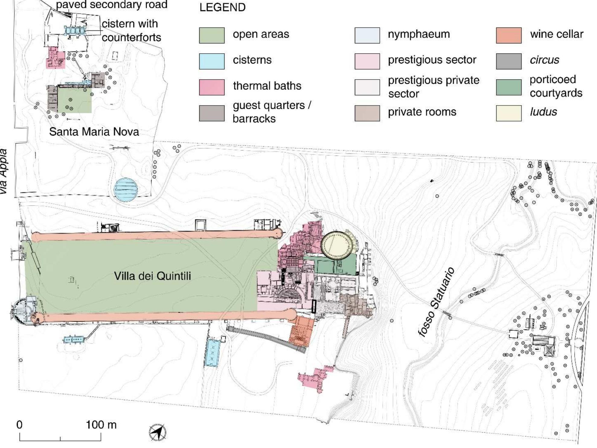General plan of the site of santa maria nova — villa dei