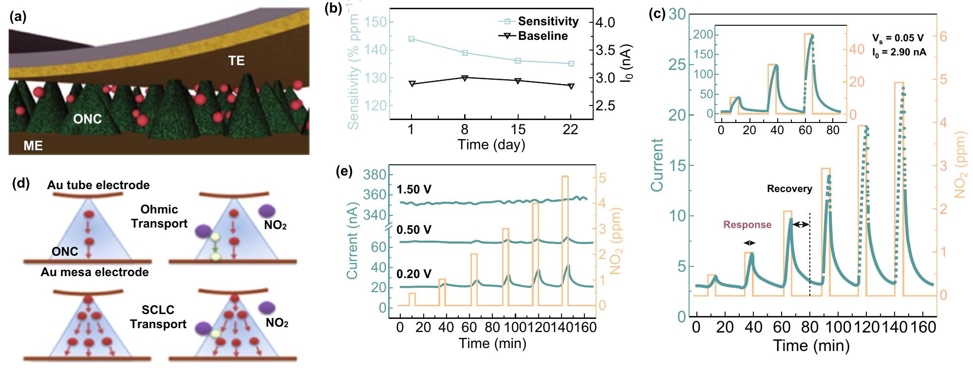 A schema of the cross section of the tube/organic/mesa