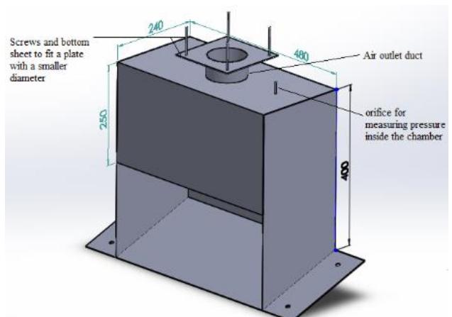 Schematic of the owc model and its dimensions figure 3. the