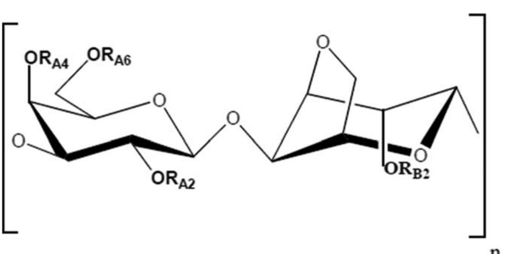Schematic representation of agarobiose (raz; raa rass and