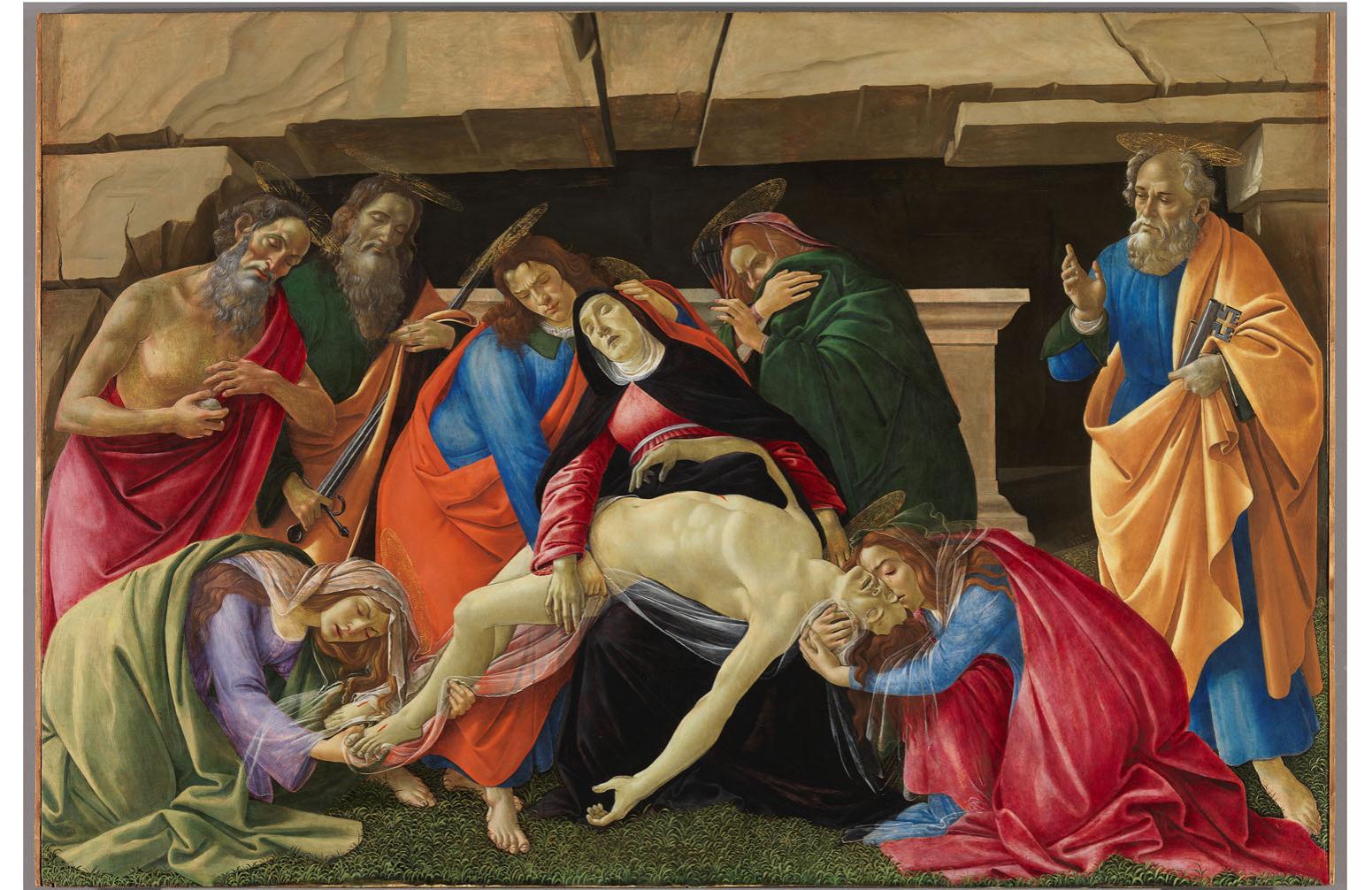 | sandro botticelli, the lamentation of christ, c. 1490/95,