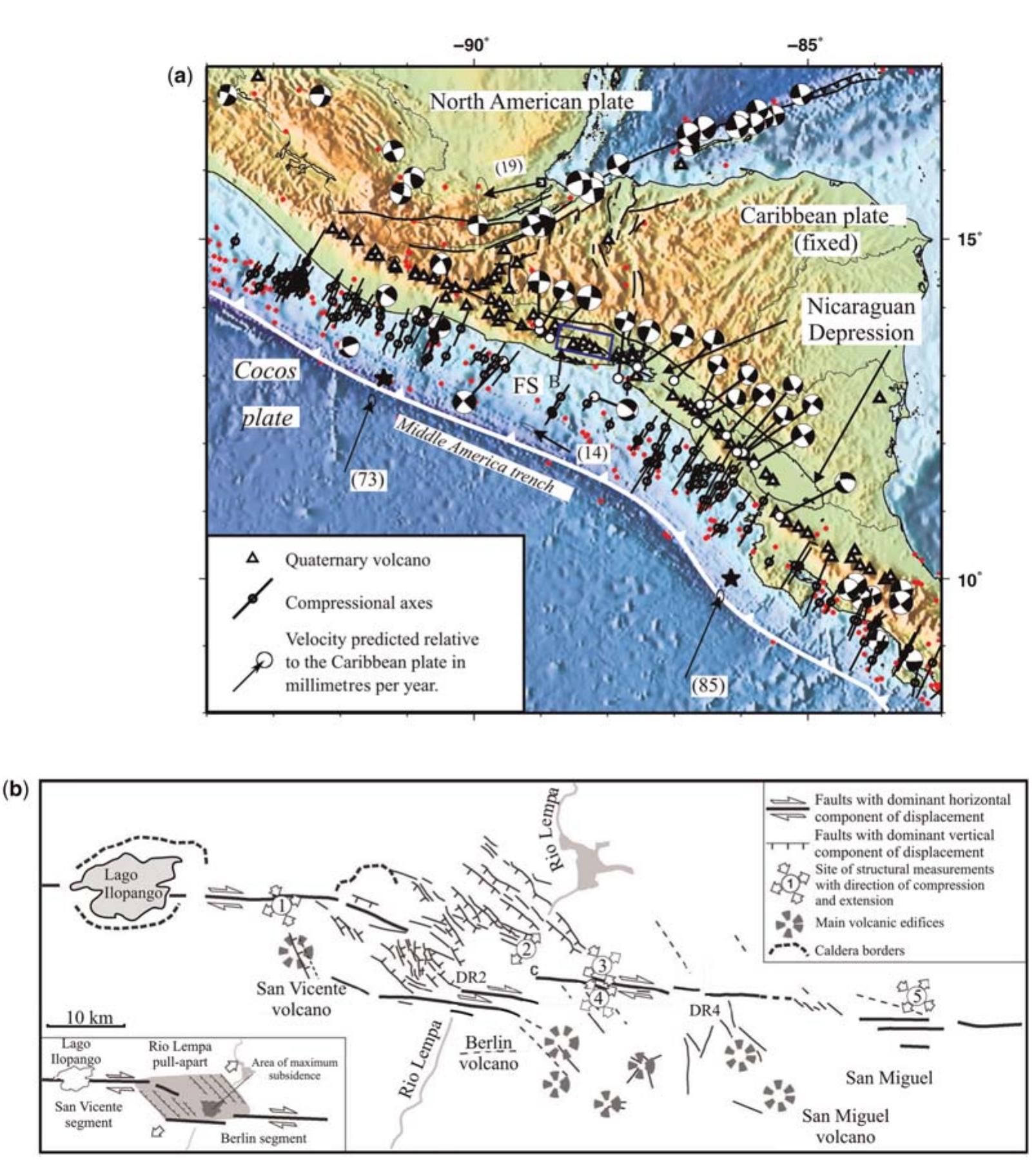 (a) regional tectonic map of active to cenozoic strike-slip