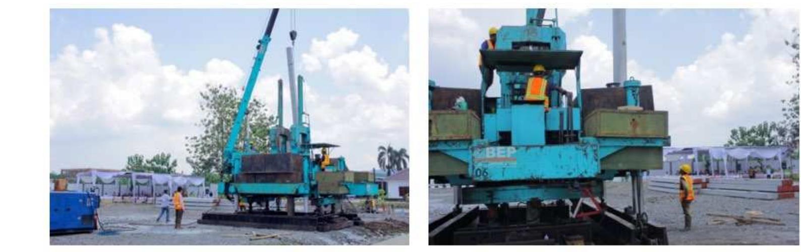 Setting up the pile foundation and erecting process figure 3