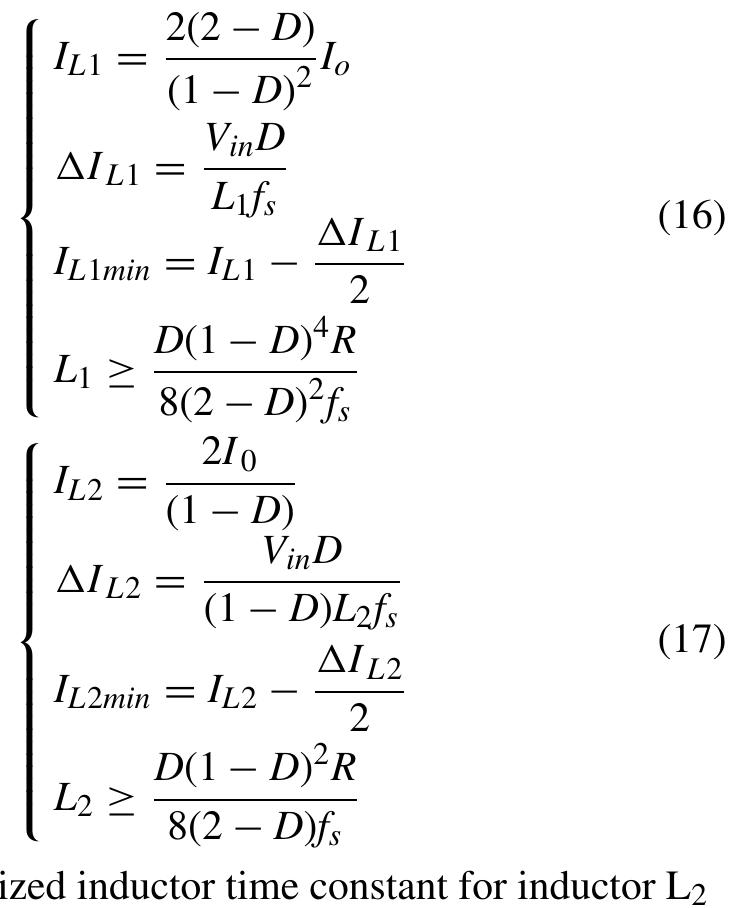 For continuous conduction mode of operation, the minimum