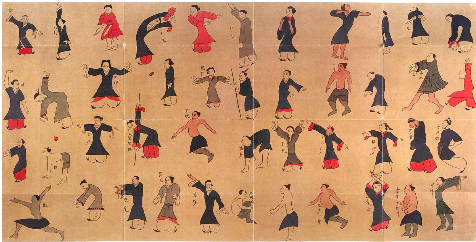 The forty-four daoyin postures from a restored reproduction