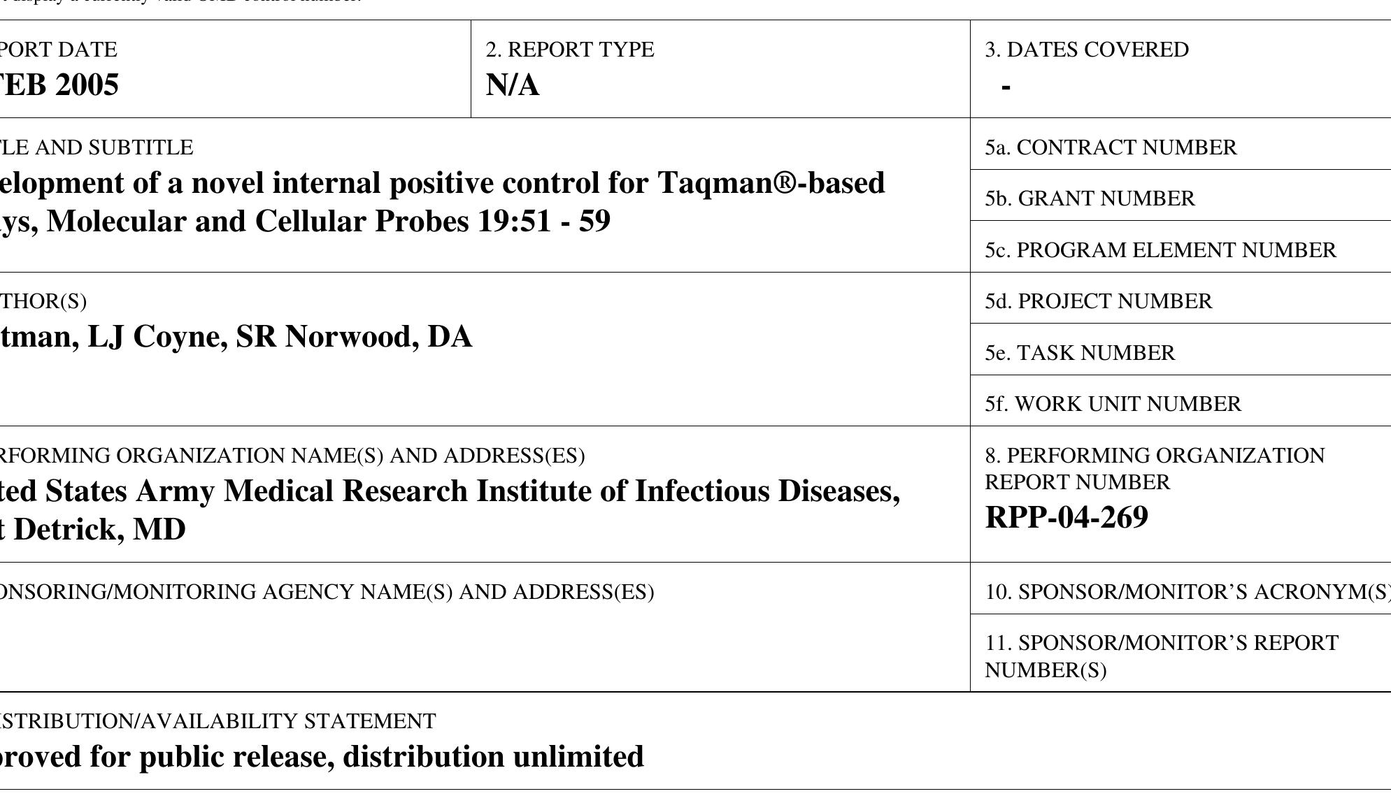Development of rapid amplification assays for the detection