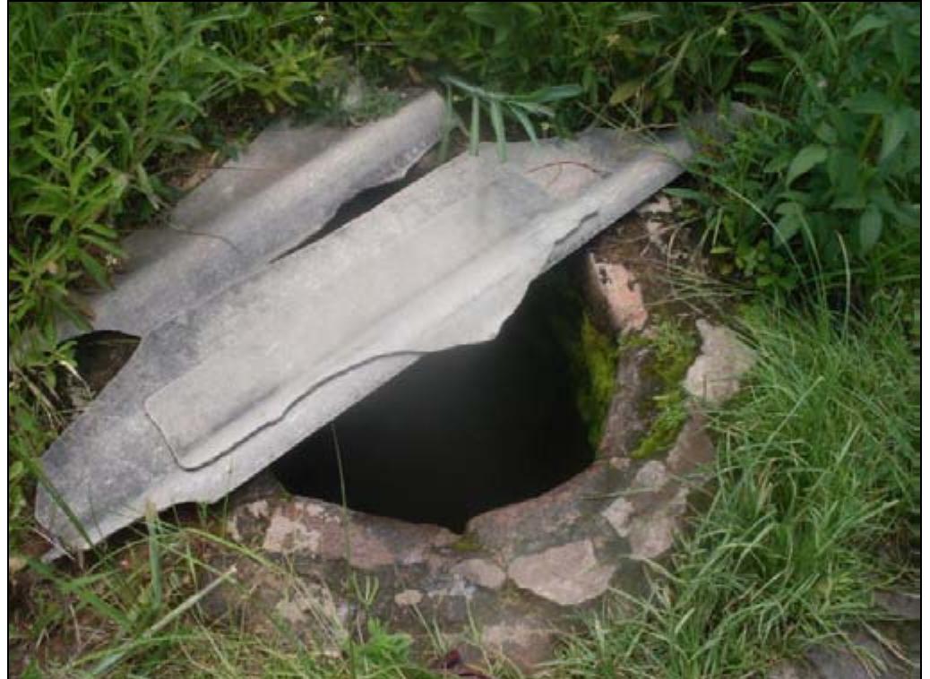 Layout of an unprotected well in murehwa district