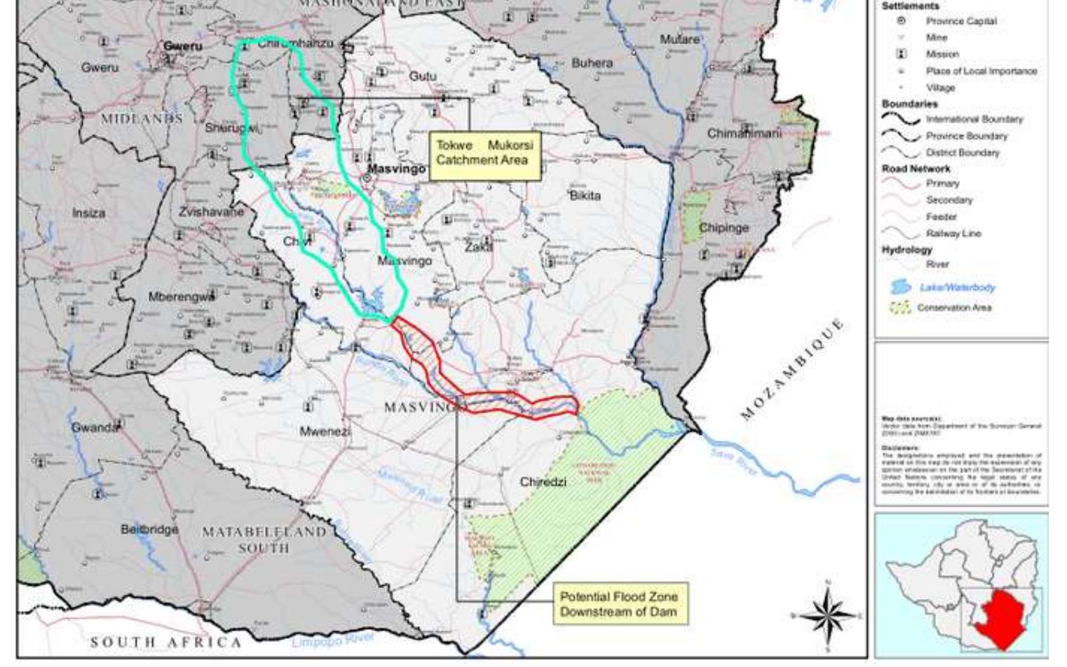 The map of tokwe-mukosi source: un office for the