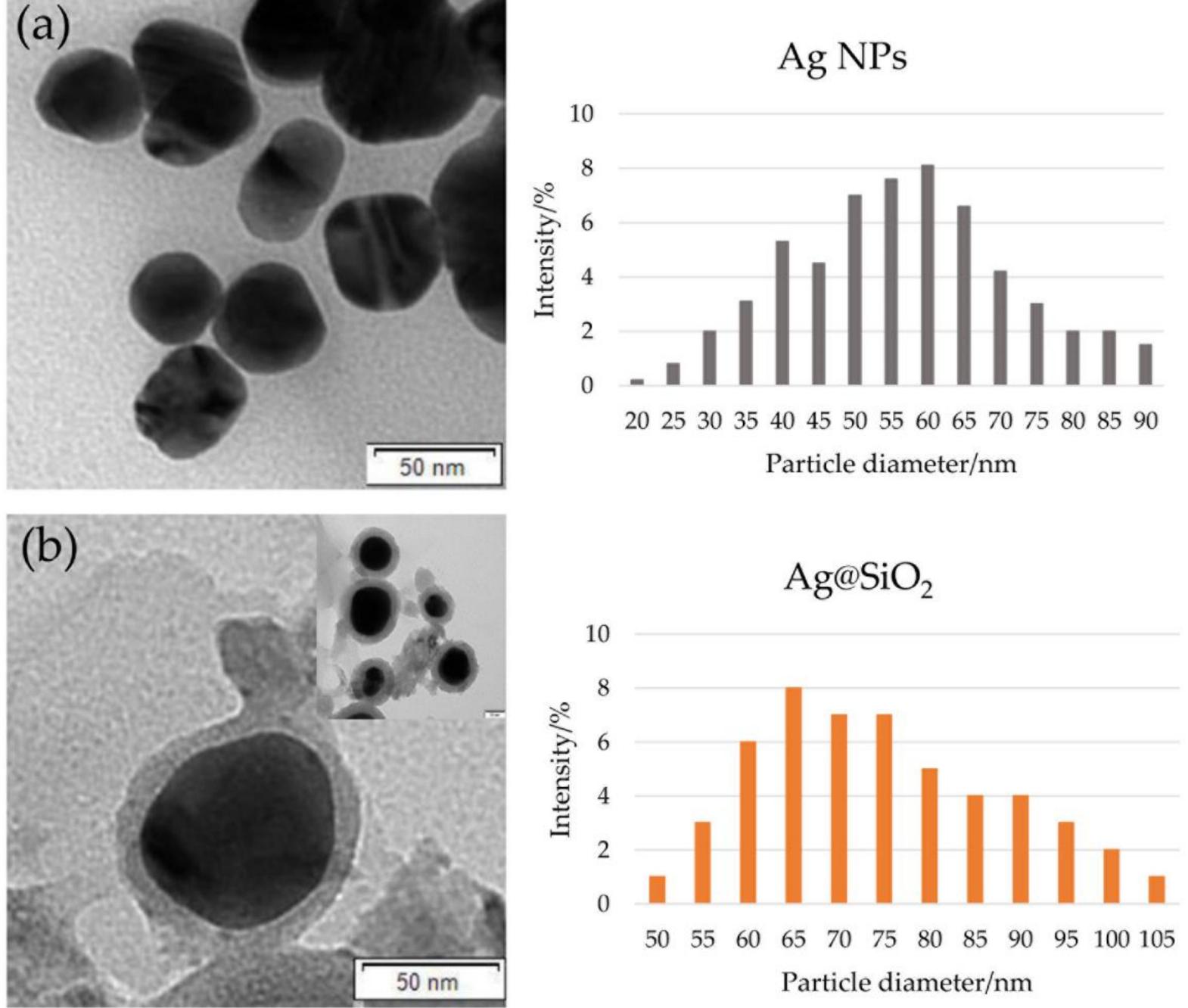 Figure 3 Dansyl Labelled Ag Sio2 Core Shell