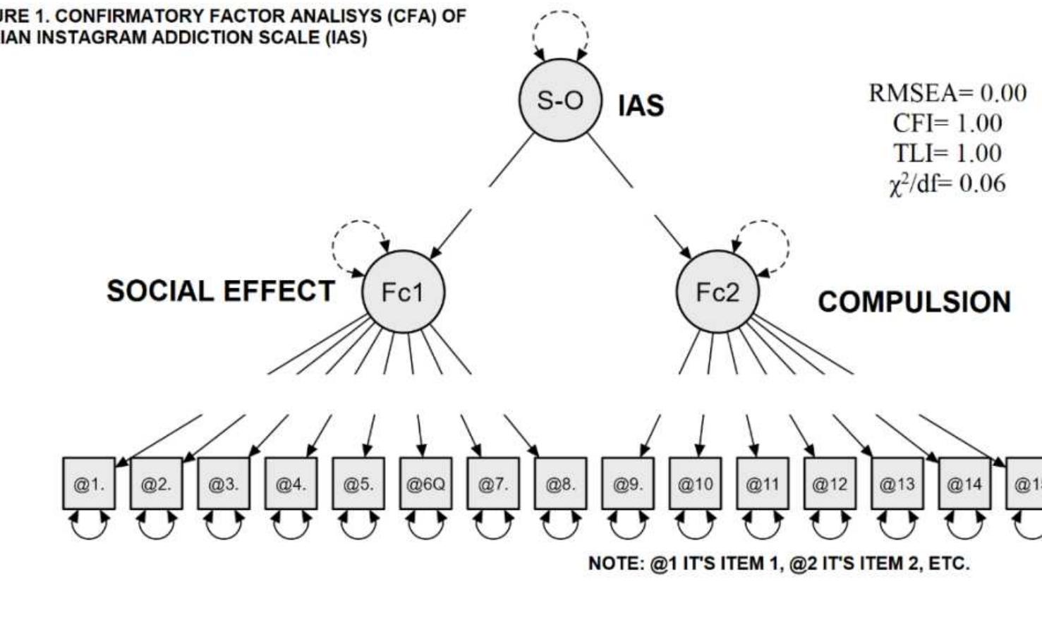 Figure 1 - Italian validation of the Instagram Addiction
