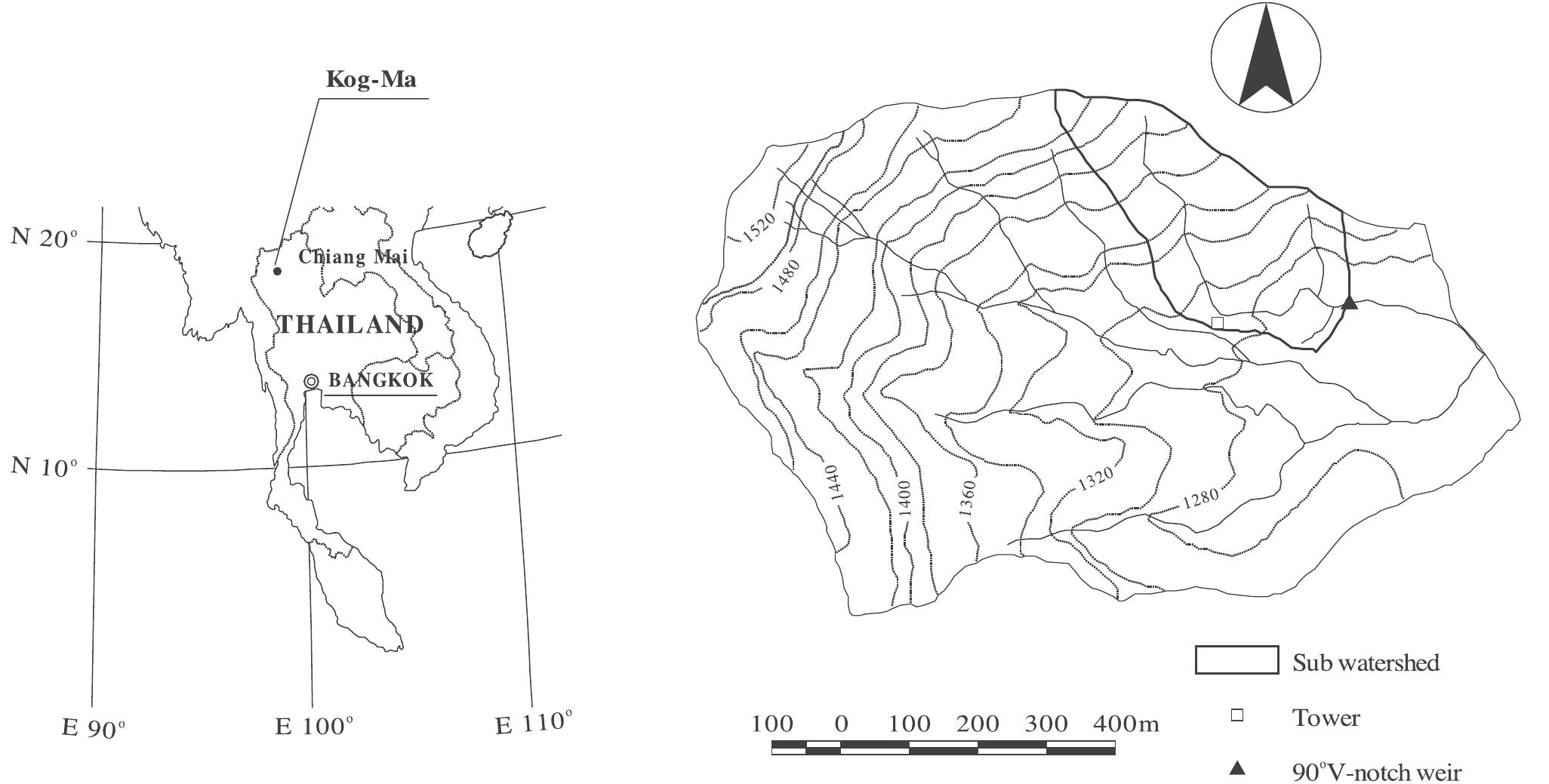 Map of the kog-ma watershed.