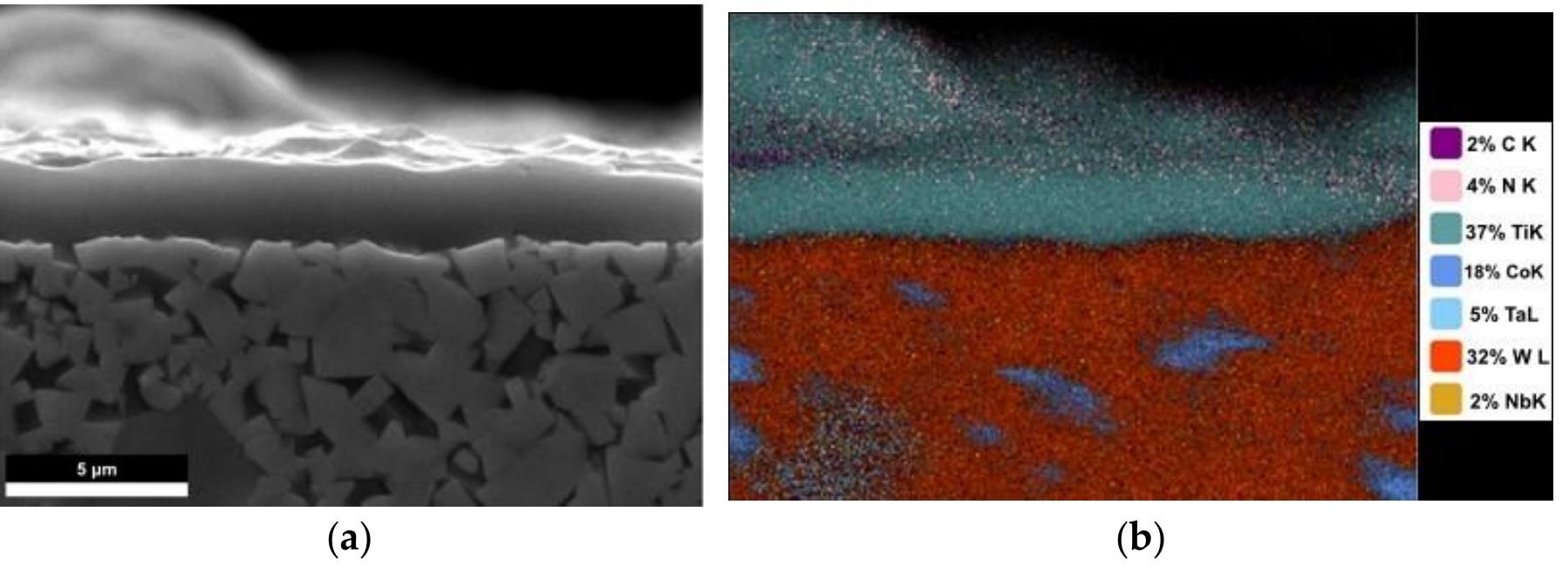 The sem images of: (a) tin-substrate interface; (b)