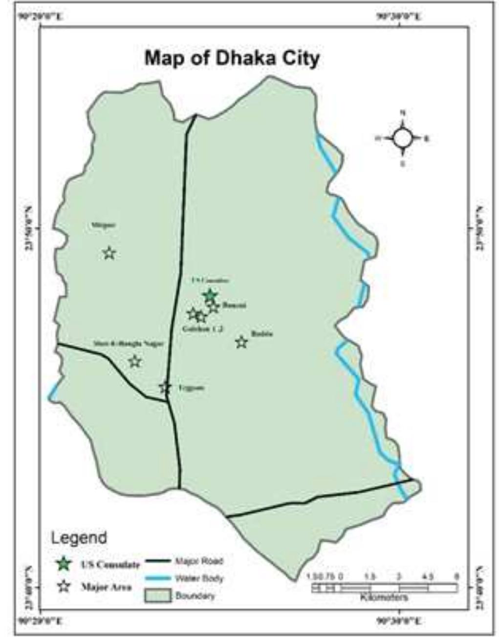 Map of the study area salam et al., 2003; salam et al.,
