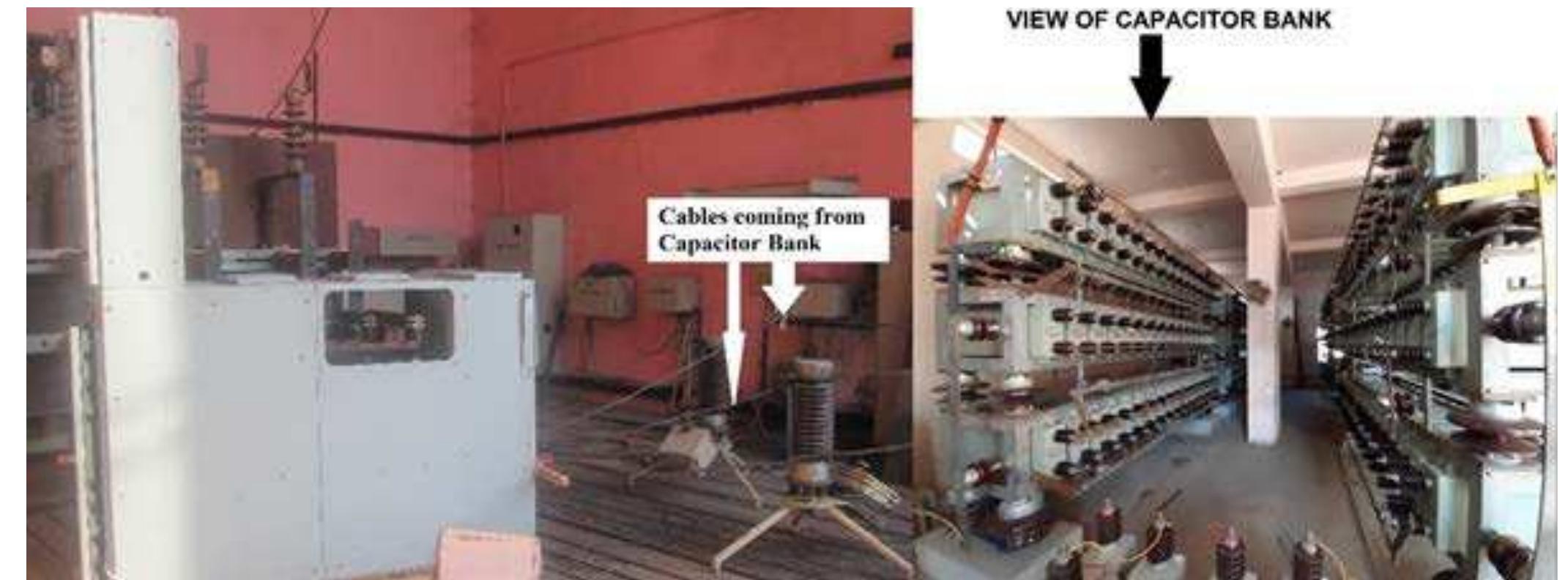 Testing sample arrangement during capacitor switching of