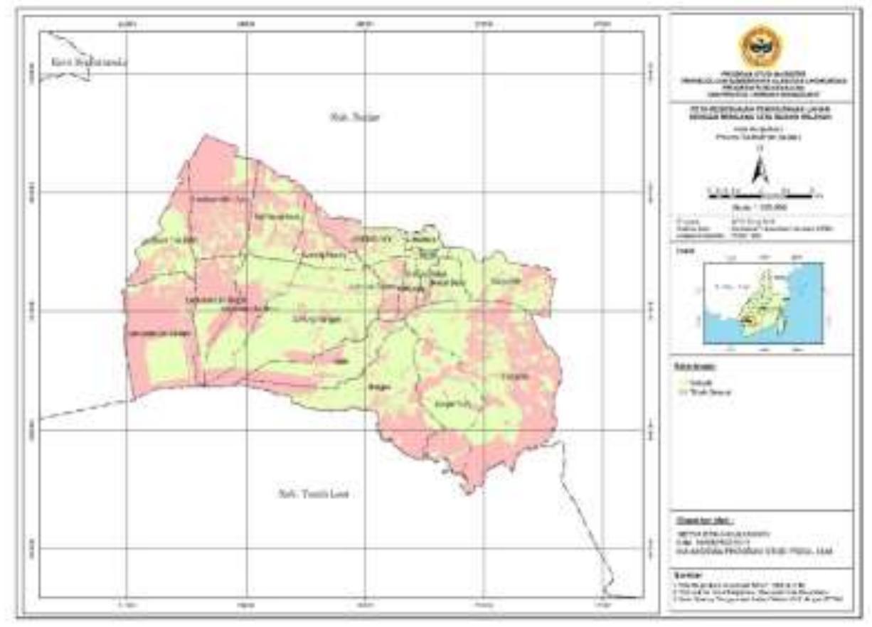 Map of the suitability of land use for the rtrw the