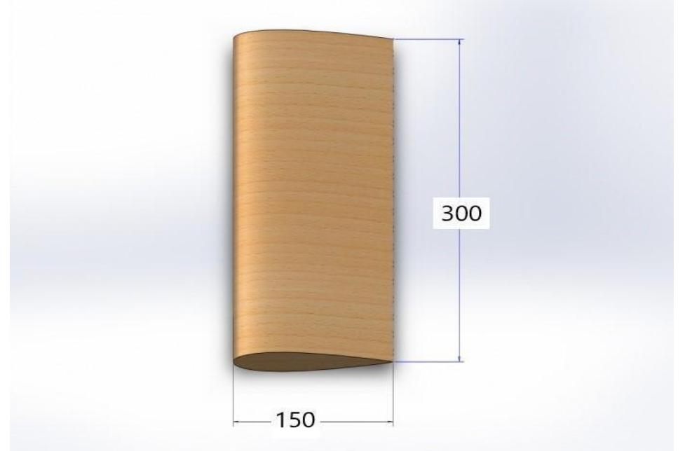 Conventional wing section with naca 0012 airfoil in order to