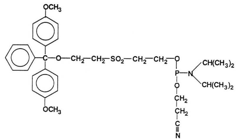 Structure of 5'-phosphorylation reagent 2-cyano- ethyl