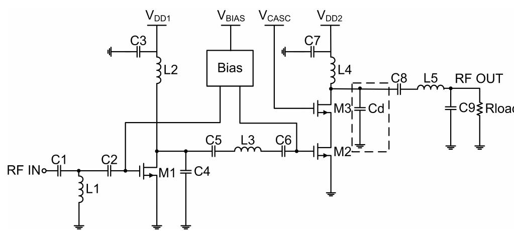 Class-e power amplifier schematic.