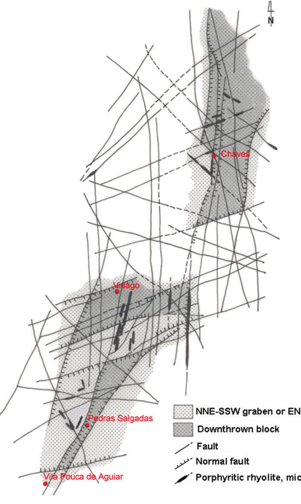 Structural lineation map showing the subsidence zones in the