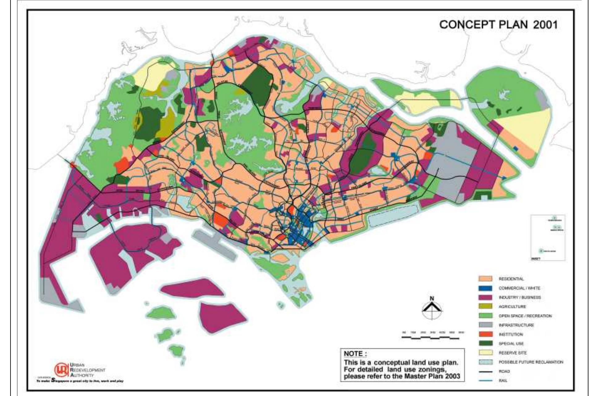 7. singapore’s concept plan 2001 source: singapore urban