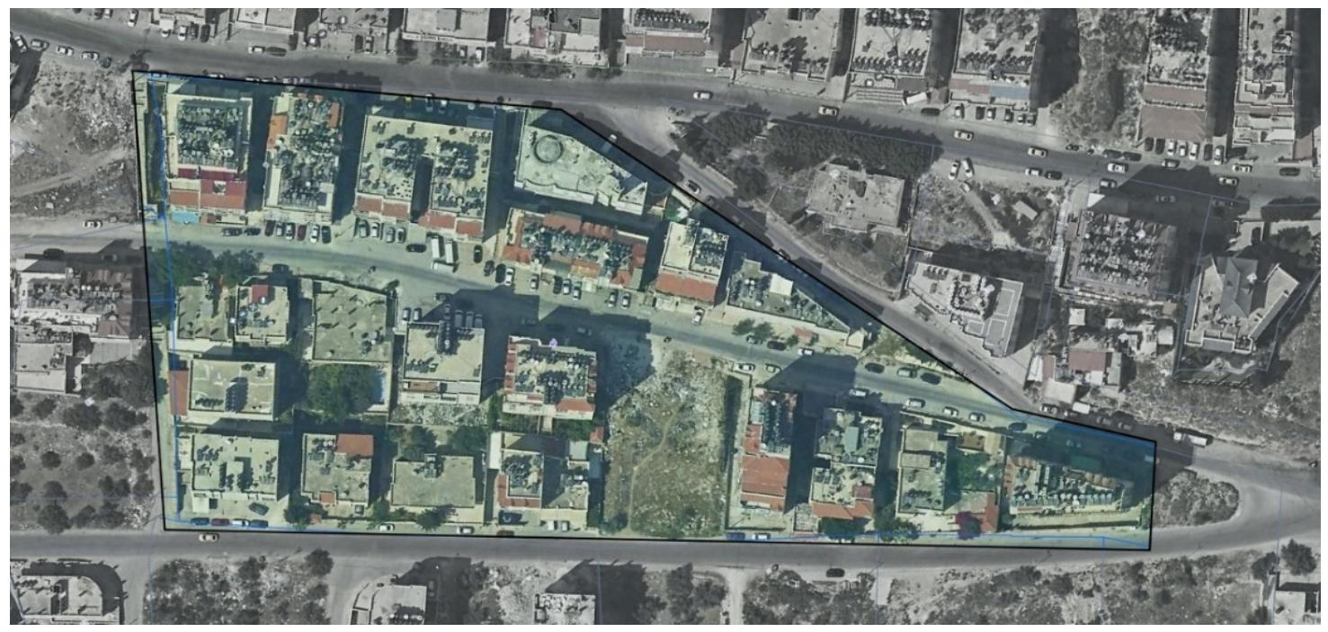 Boundary of imtedad al-seka street map [53] (from and with
