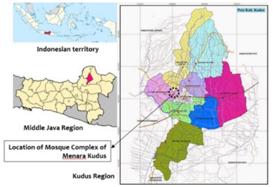 Map of kudus city menara kudus is a minaret building that