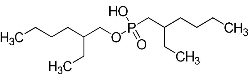 Structural formula of di-2-ethylhexylphosphonic (pc88a).